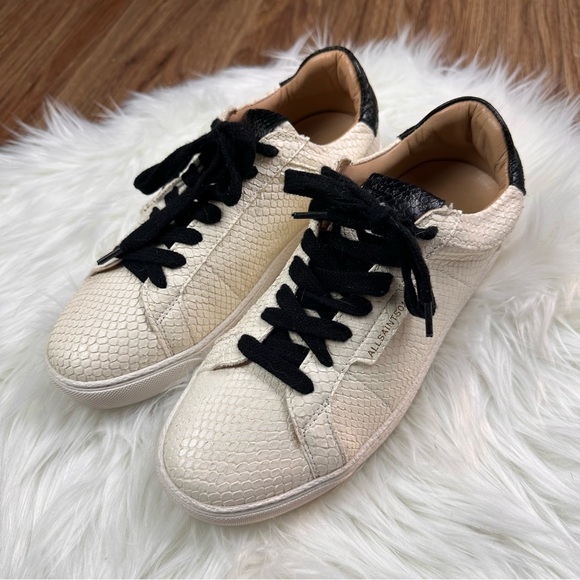 All Saints | Shoes | All Saints Leather Snake Scale Embossed Sneakers ...